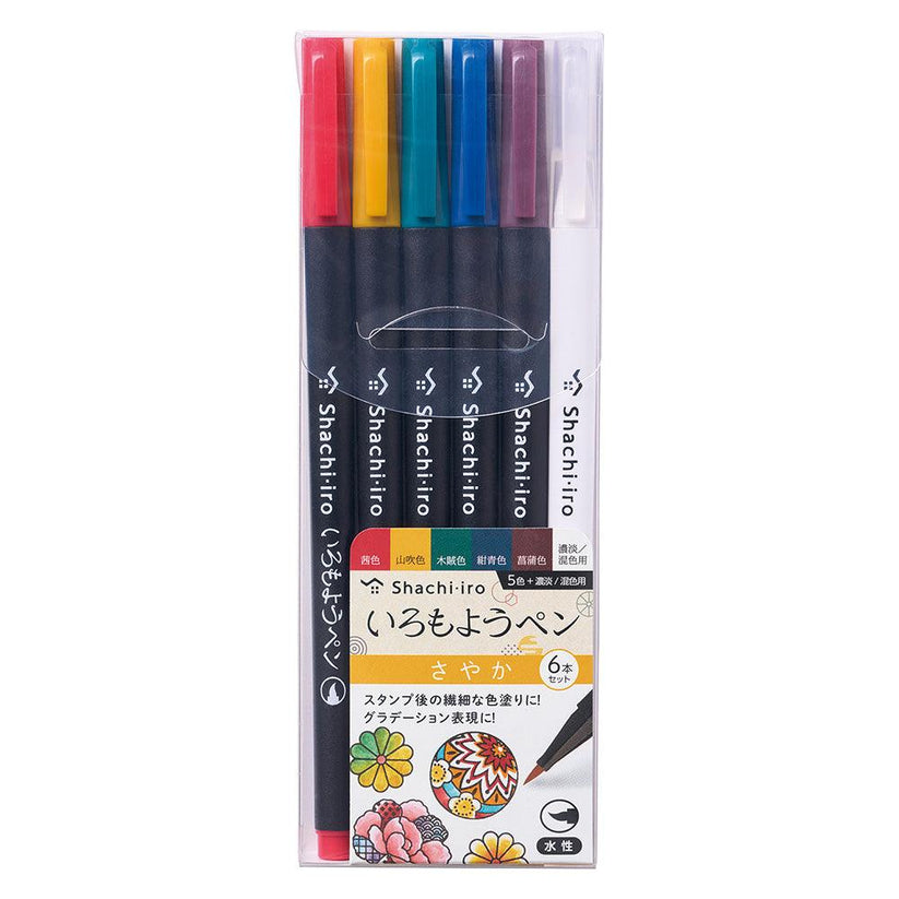 Shachihata Write Jida Smudge Paint Pen 6 Color Set – CHL-STORE